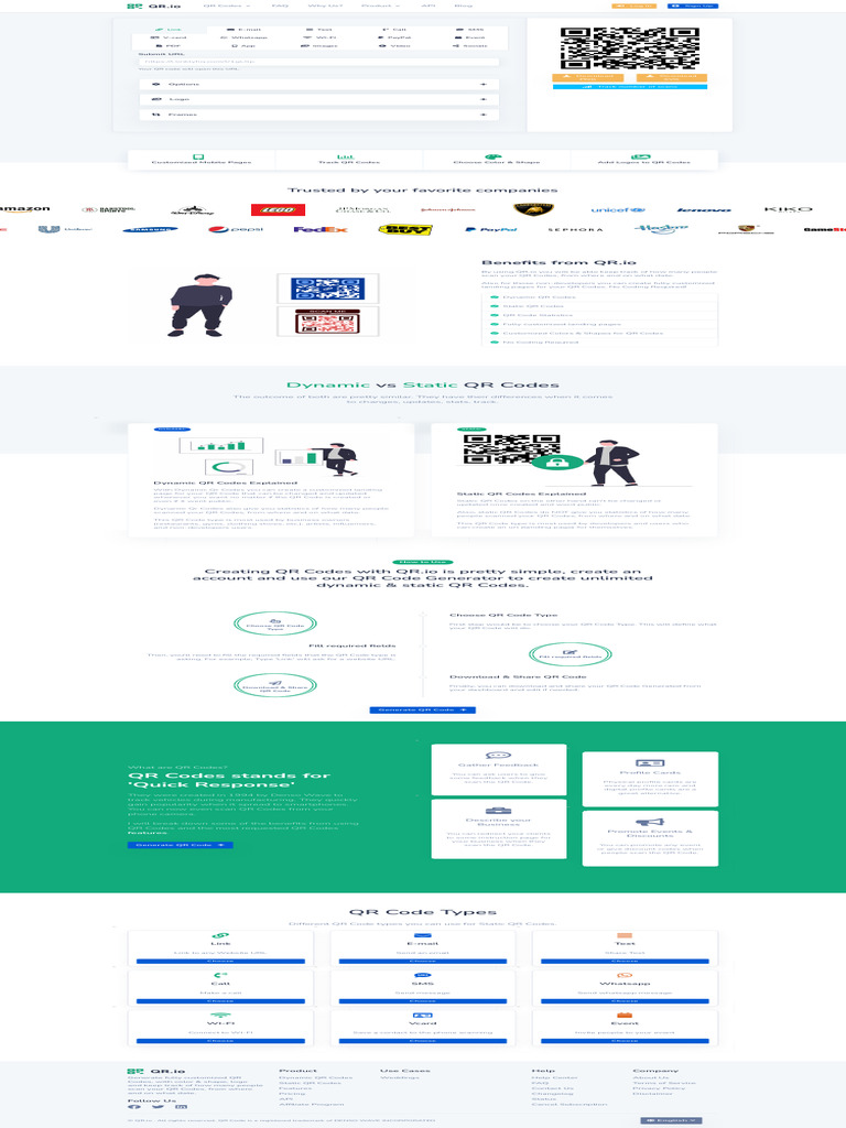 Generate Customized QR Codes QR - Io | PDF | Qr Code | Information ...