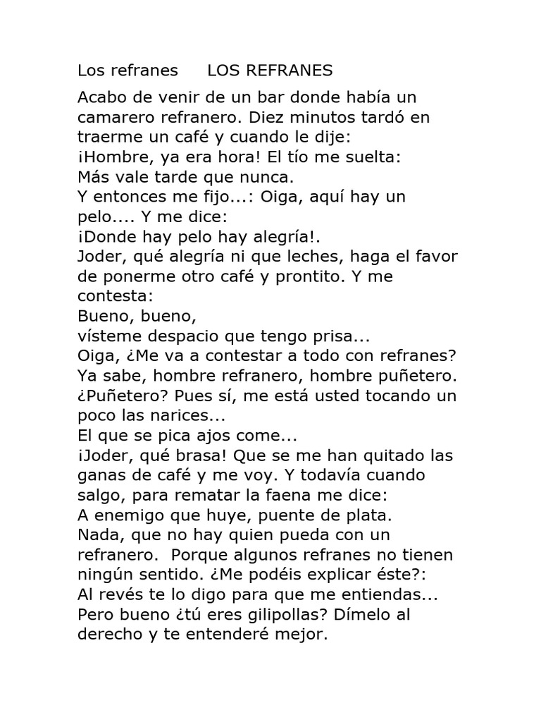 0 Los Refranes Marisé | PDF