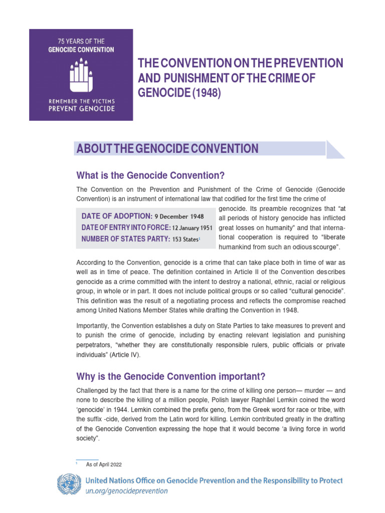 Genocide Convention FactSheet ENG 2023 | PDF | Genocides | Jurisdiction