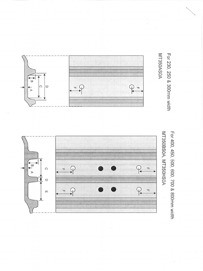 MT Pad Dimension Sheet' | PDF