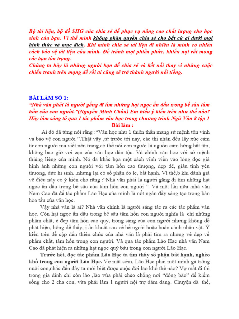 30 Bài Văn Hsg. | PDF