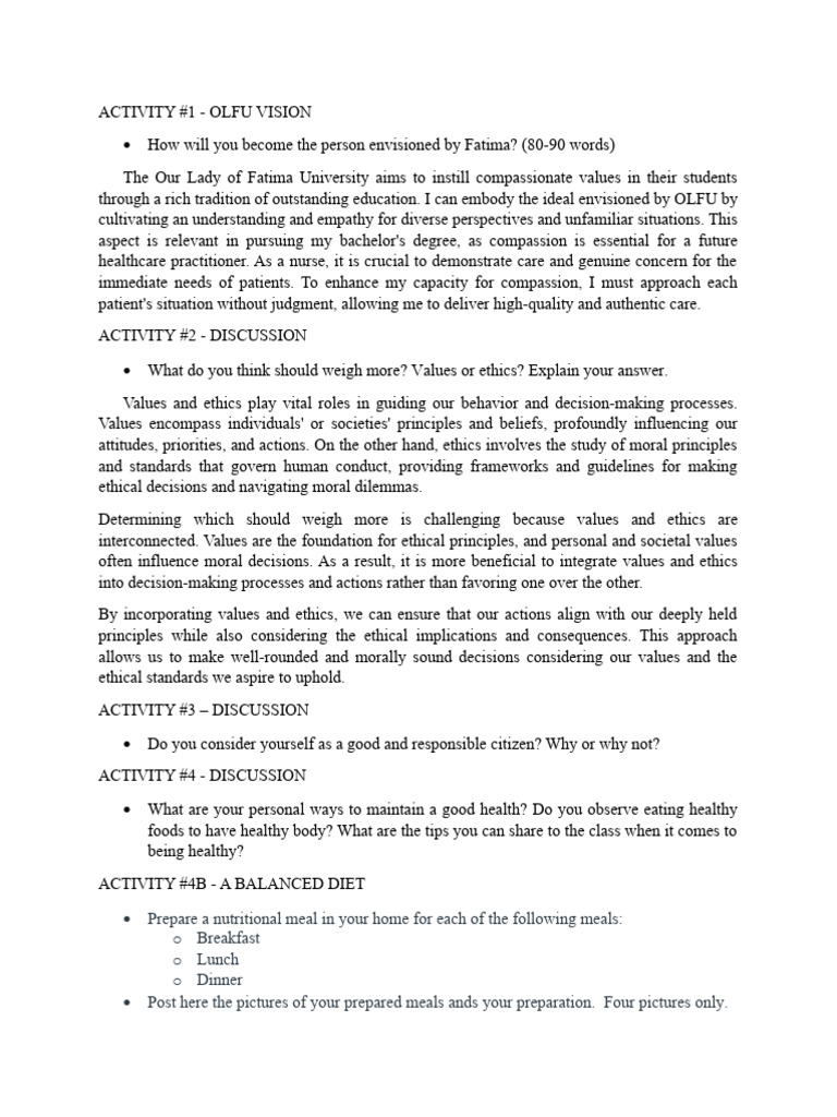 CWS 111-Discussion Board Assignments | PDF | Morality | Compassion