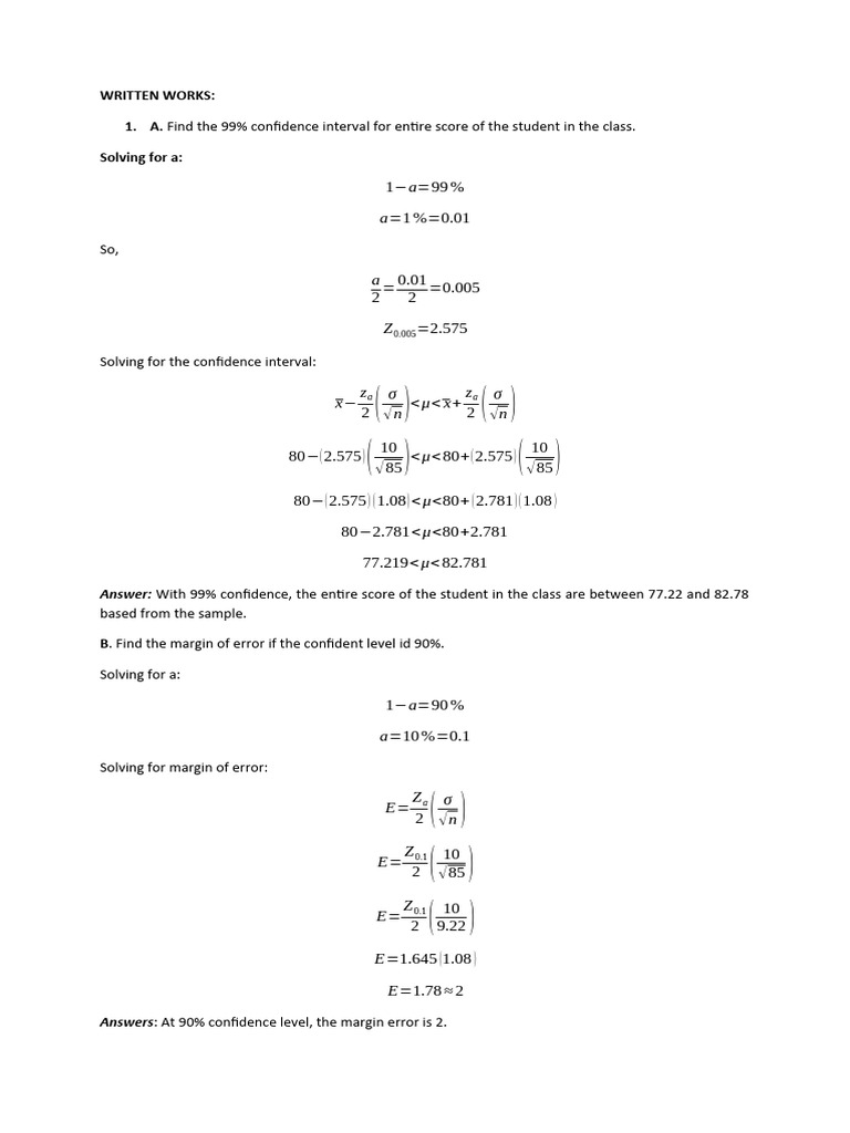 Written Works Statistics | PDF | Statistical Theory | Statistical Analysis