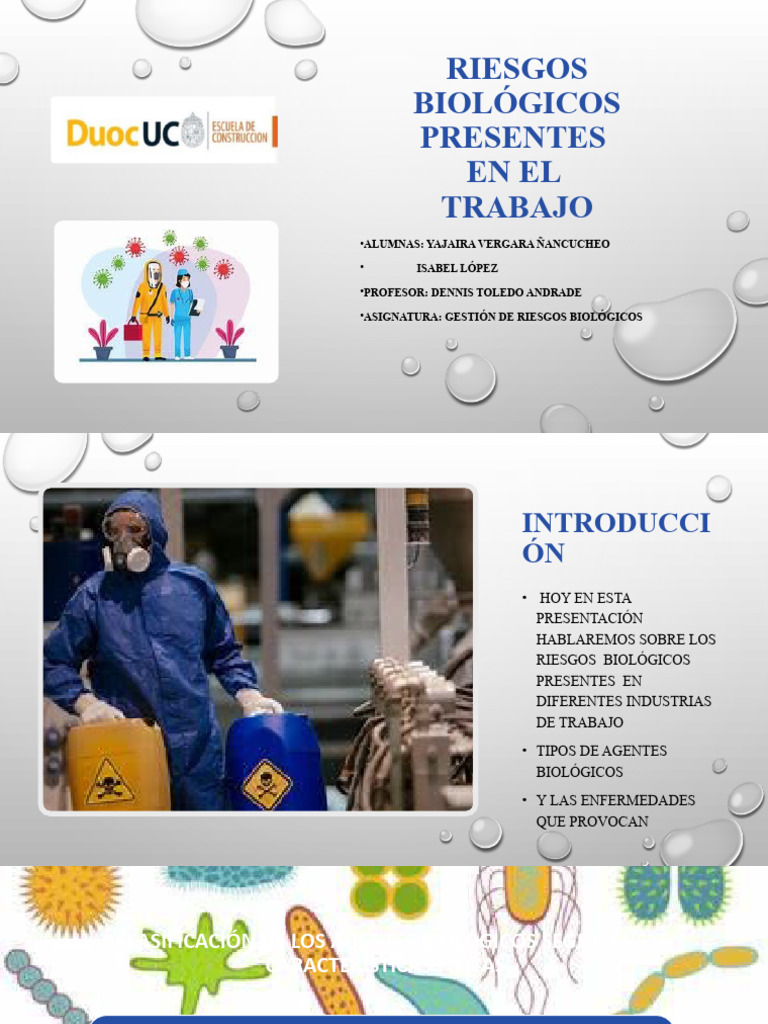Riesgos Biológicos en el Trabajo | PDF | Infección | Patógeno