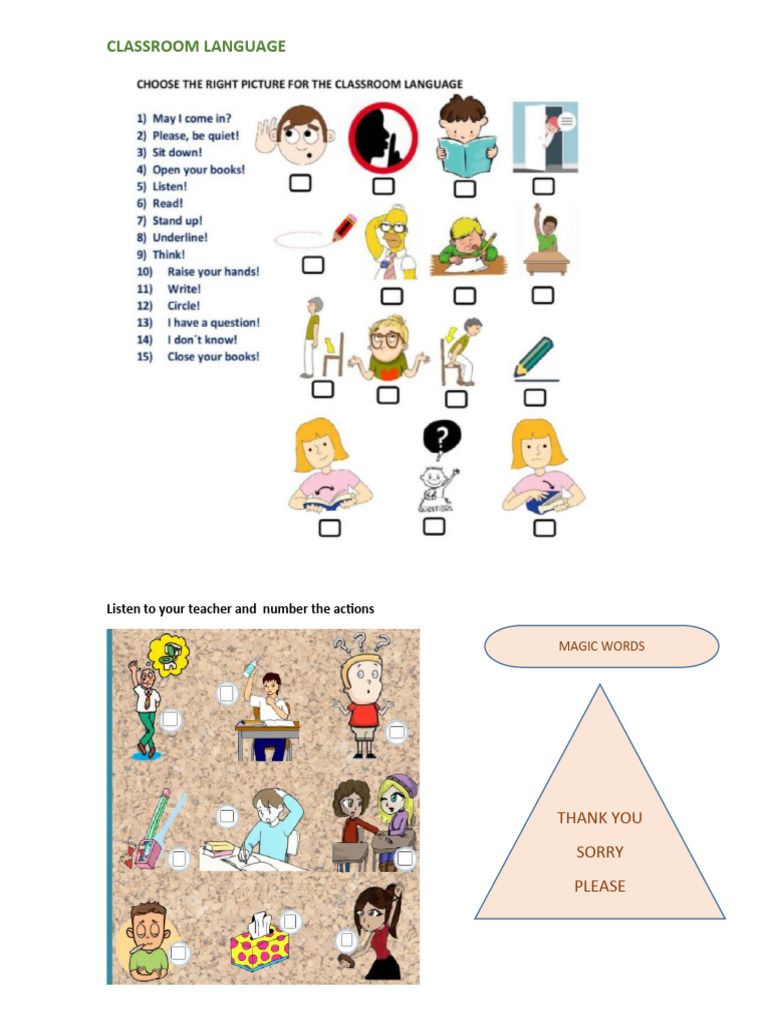 Classroom Language | PDF