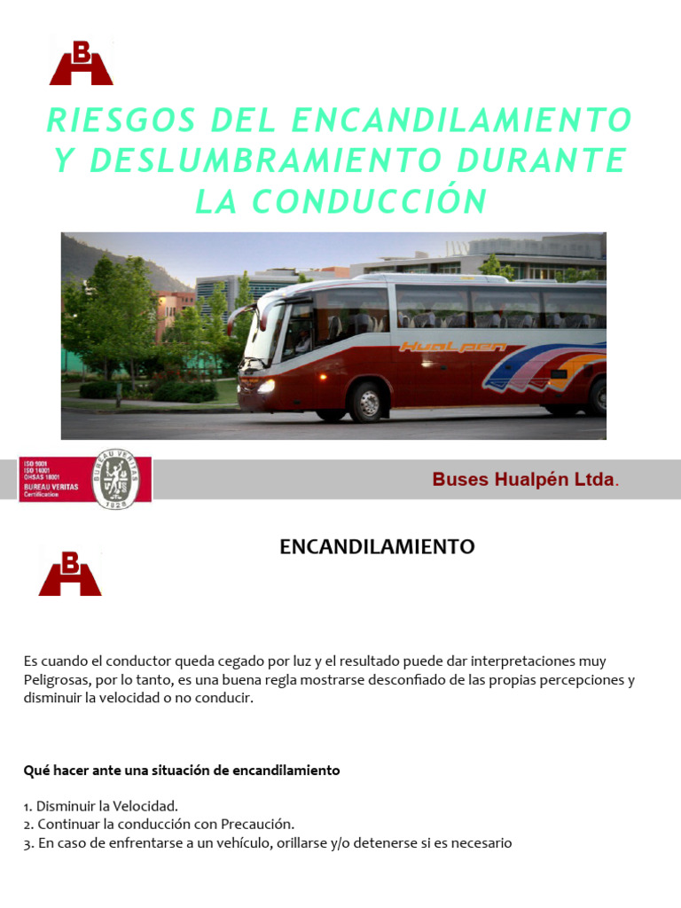 Riesgos Del Encandilamiento y Deslumbramiento Durante La Conducción ...