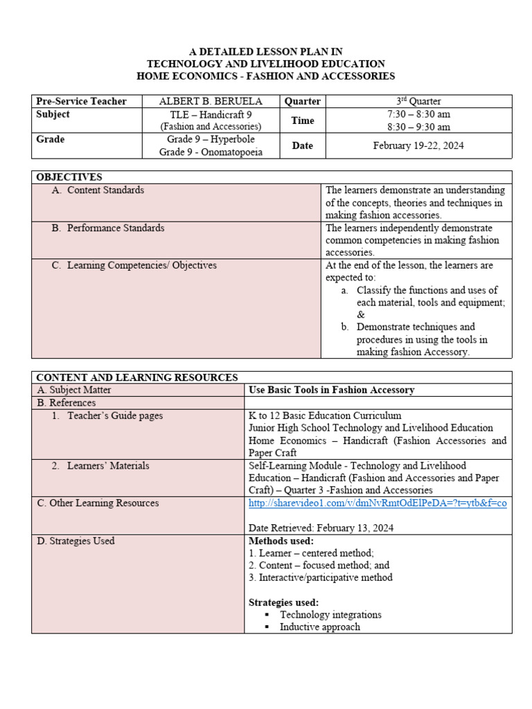 3RD Quarter (Lo 4 DLP) | PDF | Learning | Bead