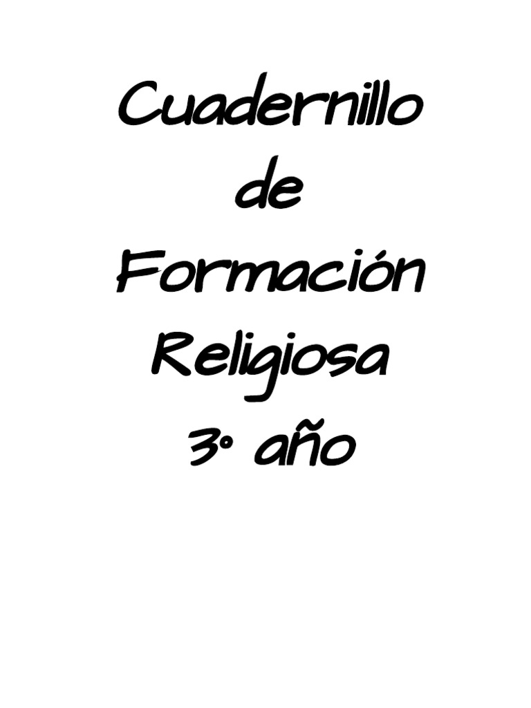 Cuadernillo de Formaci-N Religiosa 3 | PDF | Pascua de Resurrección | La resurrección de Jesús