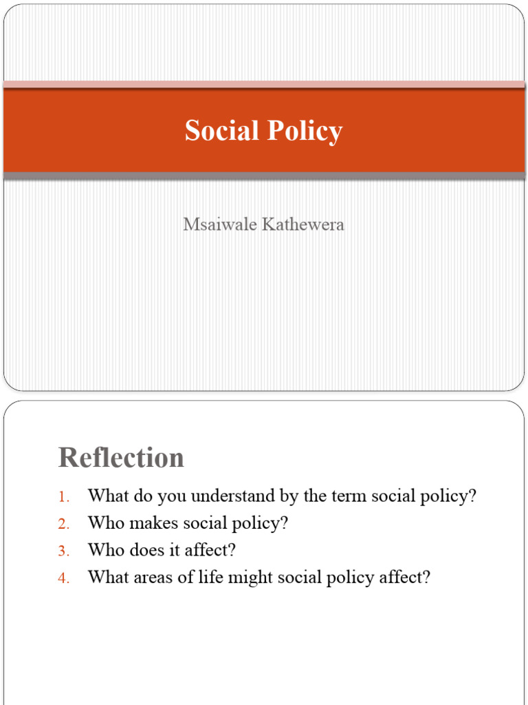 Understanding Social Policy and Welfare | PDF | Welfare State | Policy