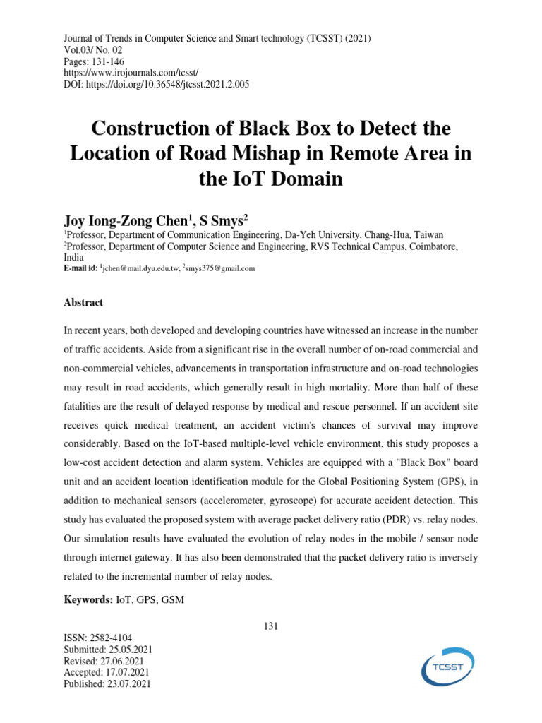 Construction of Black Box to Detect the Location of Road q2plg14c6z ...