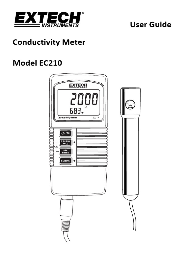 EC210 - UM-en TDS Extech | PDF | Electrical Connector | Calibration