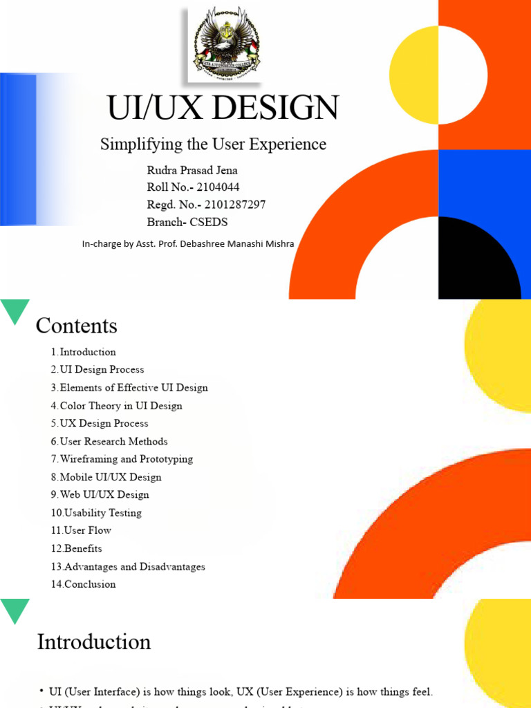 UI/UX Design for CSE Students | PDF | Usability | User Interface Design