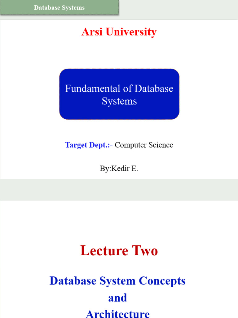 #Lecture 2 FDB | PDF | Databases | Conceptual Model