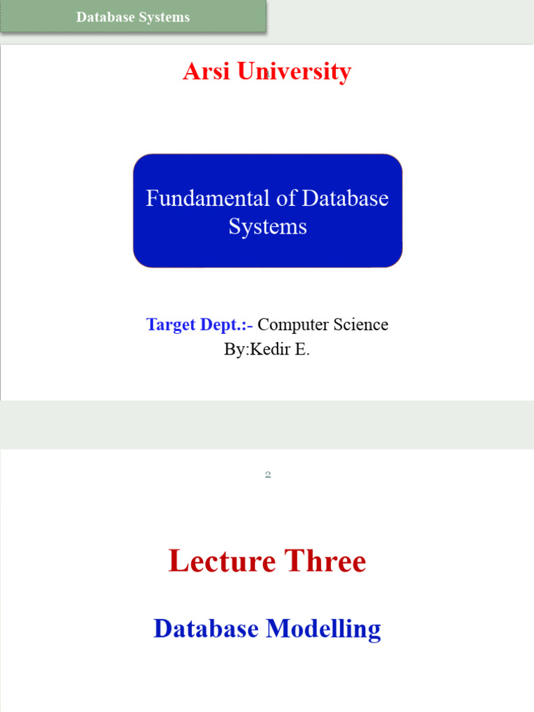 #Lecture 3 FDB | Download Free PDF | Inheritance (Object Oriented Programming) | Conceptual Model