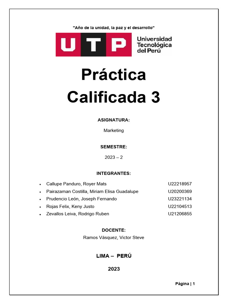 PC3 2 | PDF | Analítica predictiva | Indicador de rendimiento