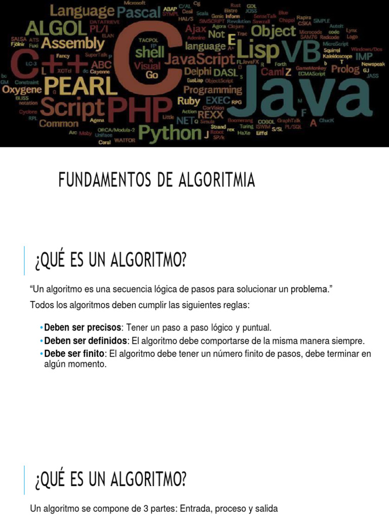 Introducción a la Algoritmia | PDF | Algoritmos | Lenguaje de programación