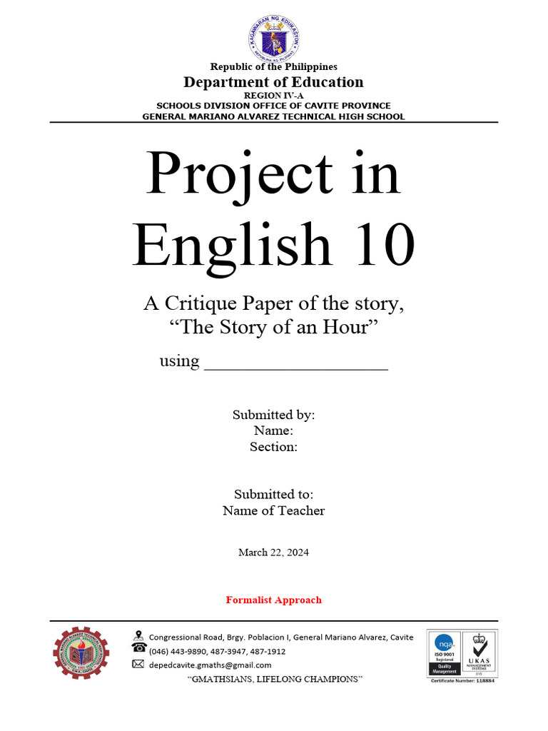 CRITIQUE PAPER Template | PDF