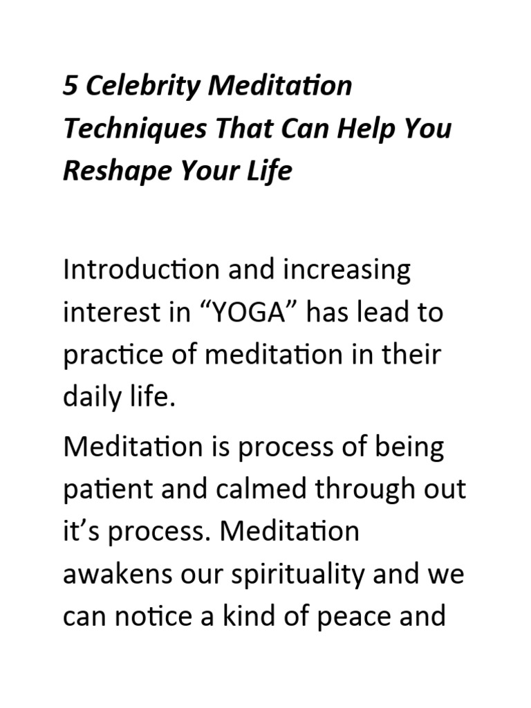 mediation | PDF | Meditation | Yoga