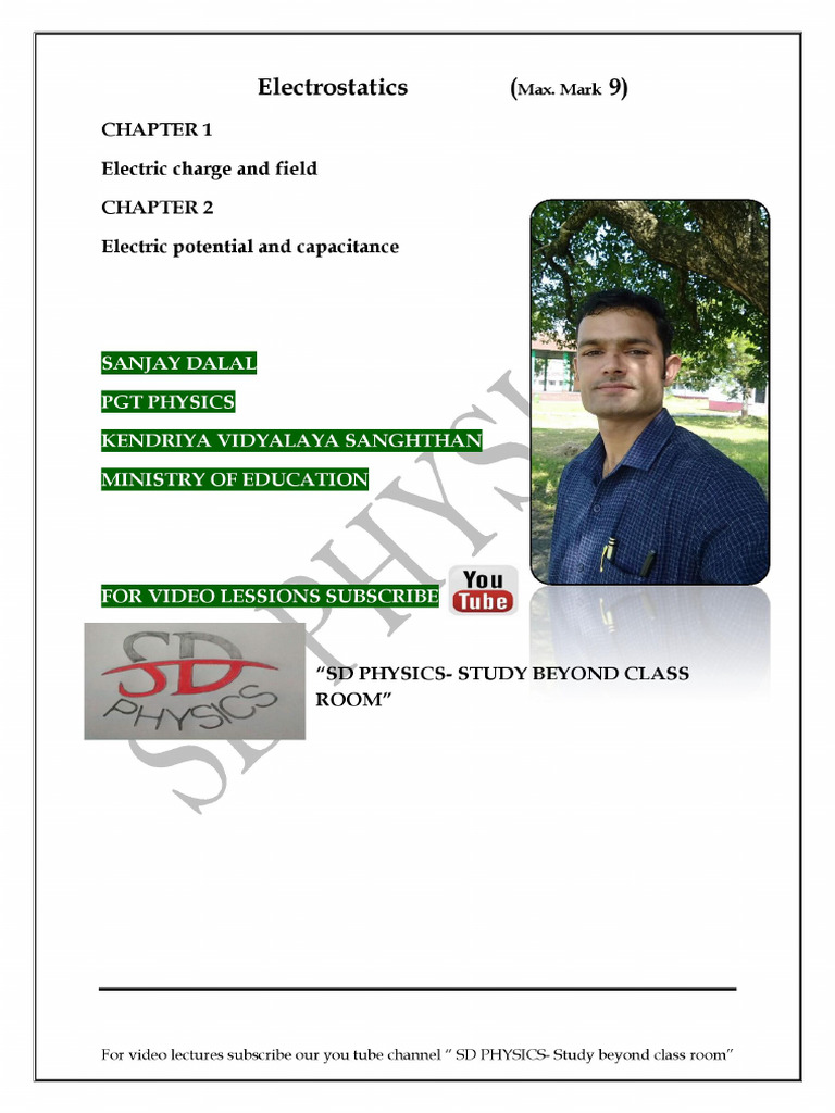 Chapter 1 ELECTRIC CHARGE AND FIELD | PDF