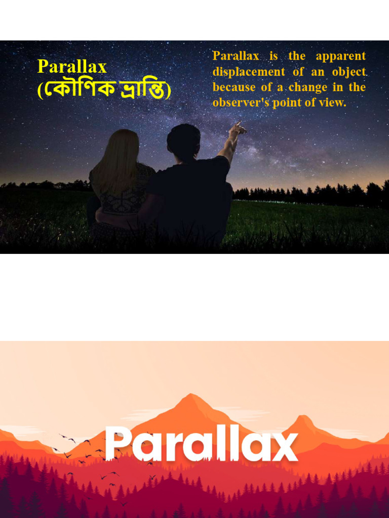 Understanding Parallax: Types Explained | PDF