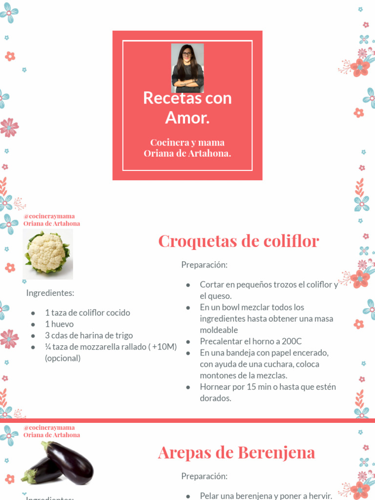 Recetas Con Amor. Oriana de Artahona | PDF | Panes | Cocinando