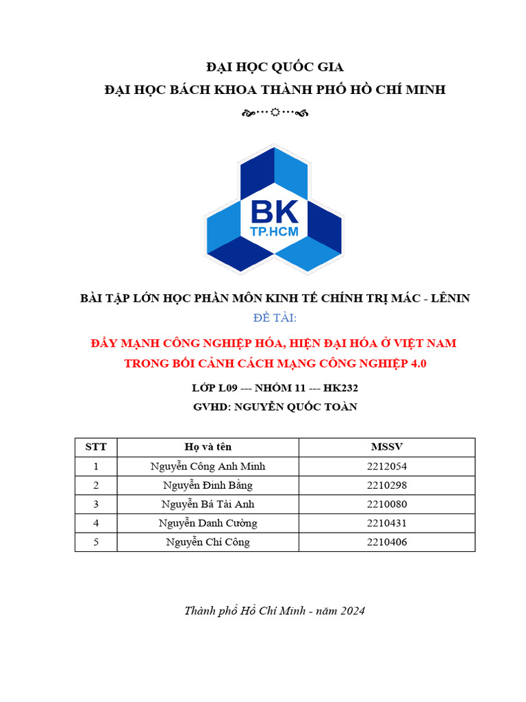 Báo Cáo BTL Nhóm 11 - L P L09 | PDF