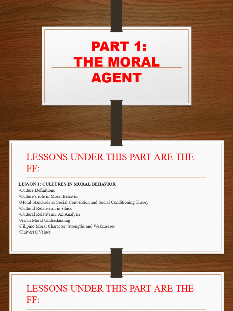 Ge Ethics Part 1 Moral Agent | PDF | Morality | Virtue