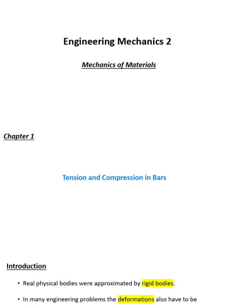 Mechanics 2 | PDF | Deformation (Engineering) | Bending
