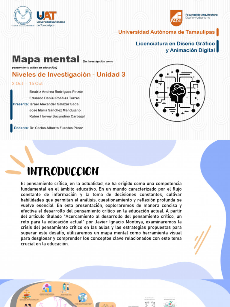 MapaMental BasesParaLaInvestigación U3 | PDF | Pensamiento crítico | Pensamiento