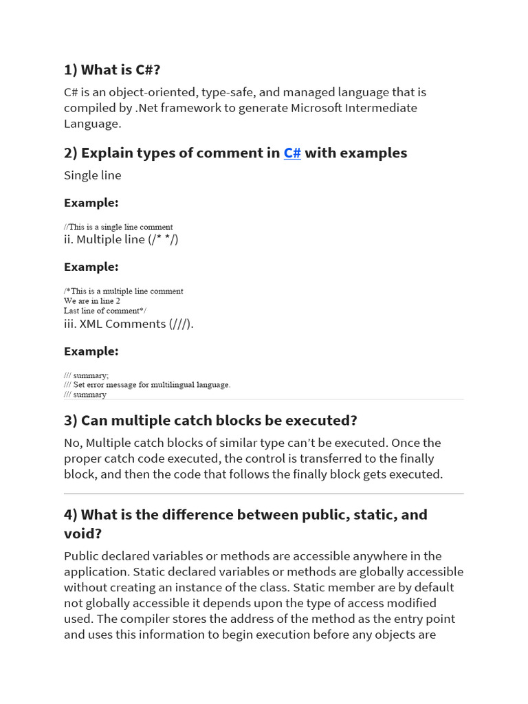 C Interview Questions And Answers Pdf Method Computer Programming Class Computer
