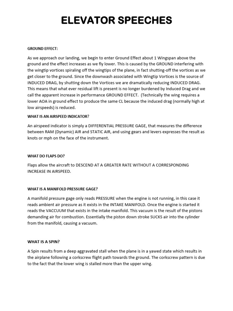 Elevator Speech | PDF