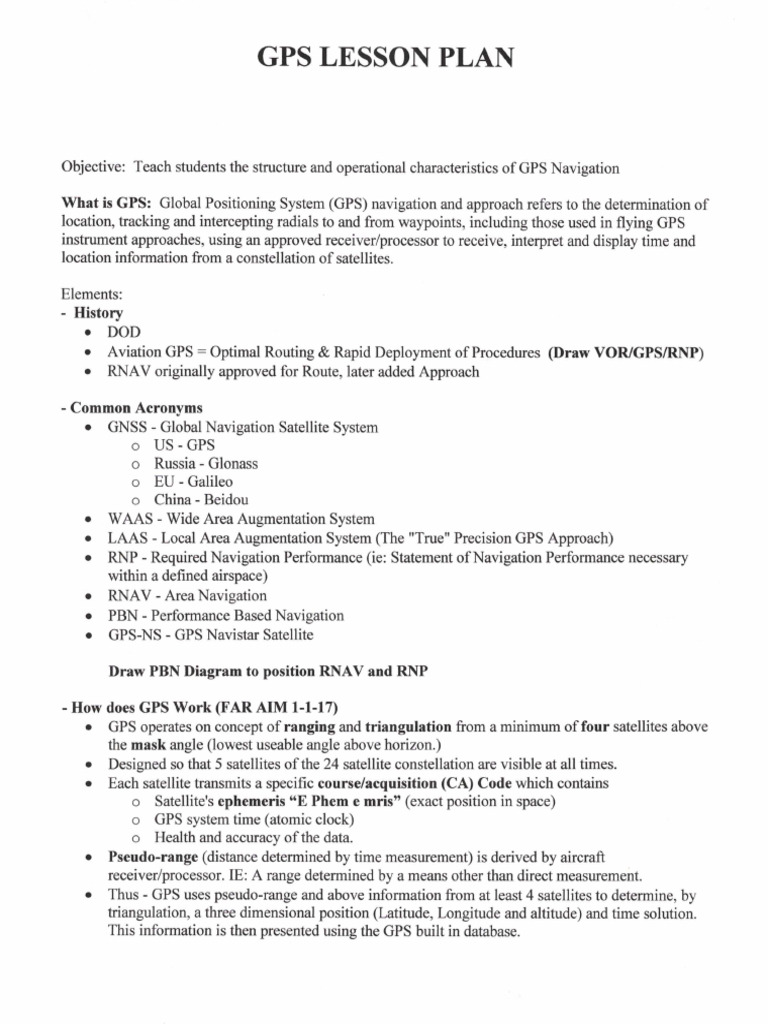 GPS Lesson Plan | PDF