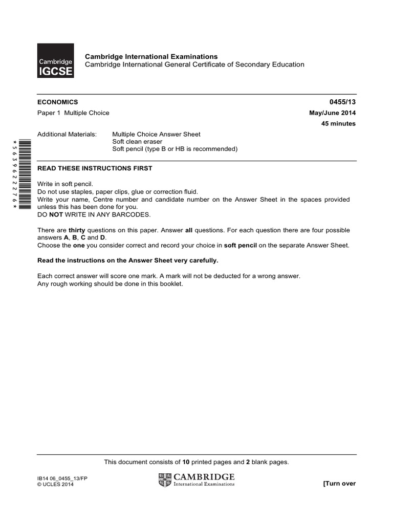 Cambridge International Examinations Cambridge International General ...