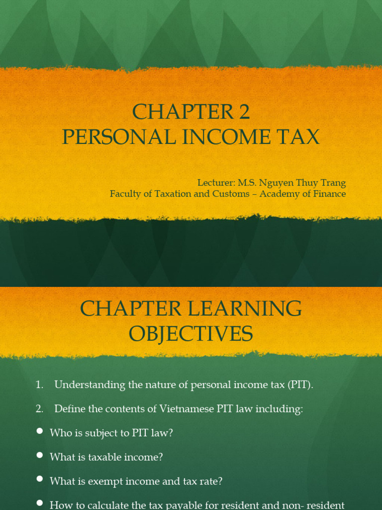 Chapter 2. PIT | PDF | Taxes | Income Tax