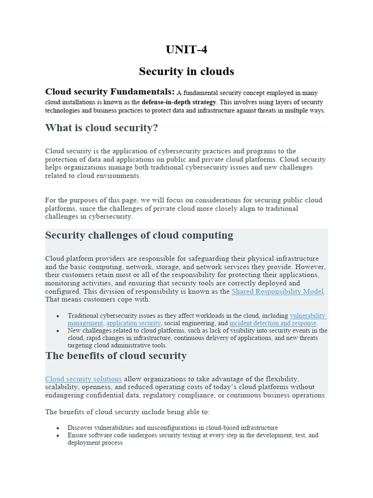 Cloud Security Fundamentals and Tools | PDF | Cloud Computing | Security