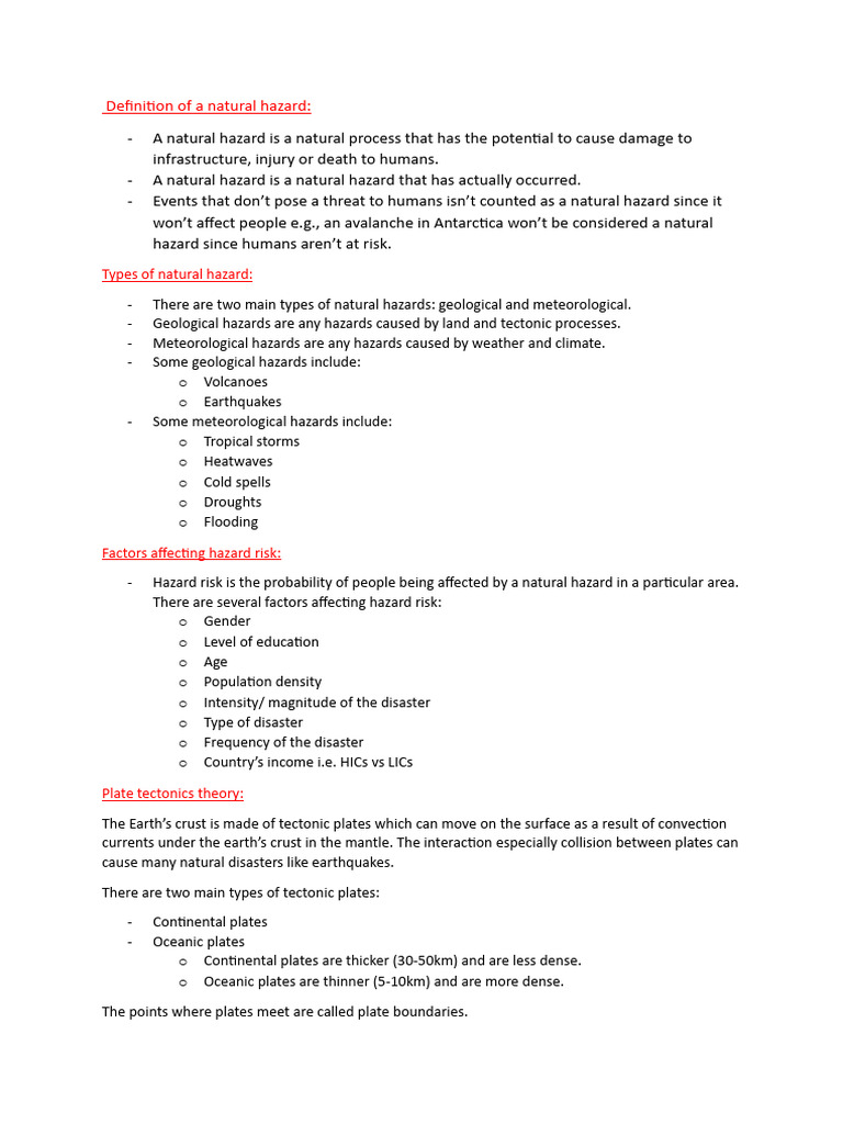 Geography - Paper 1 Section A | PDF | Tropical Cyclones | Plate Tectonics