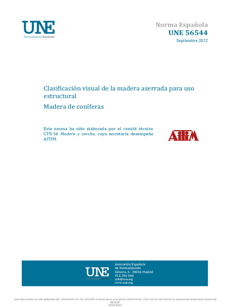 Clasificación visual de madera UNE 56544 | PDF | Madera | Deformación ...