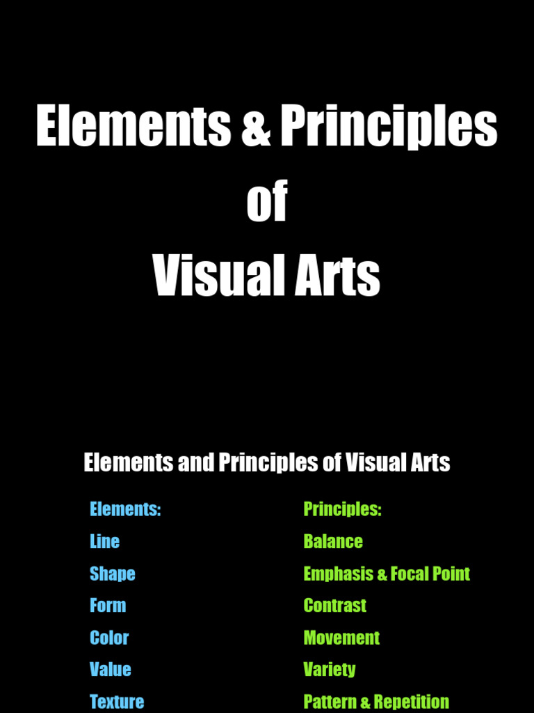 Elements and Principles of Visual Arts | PDF | Color | Vision