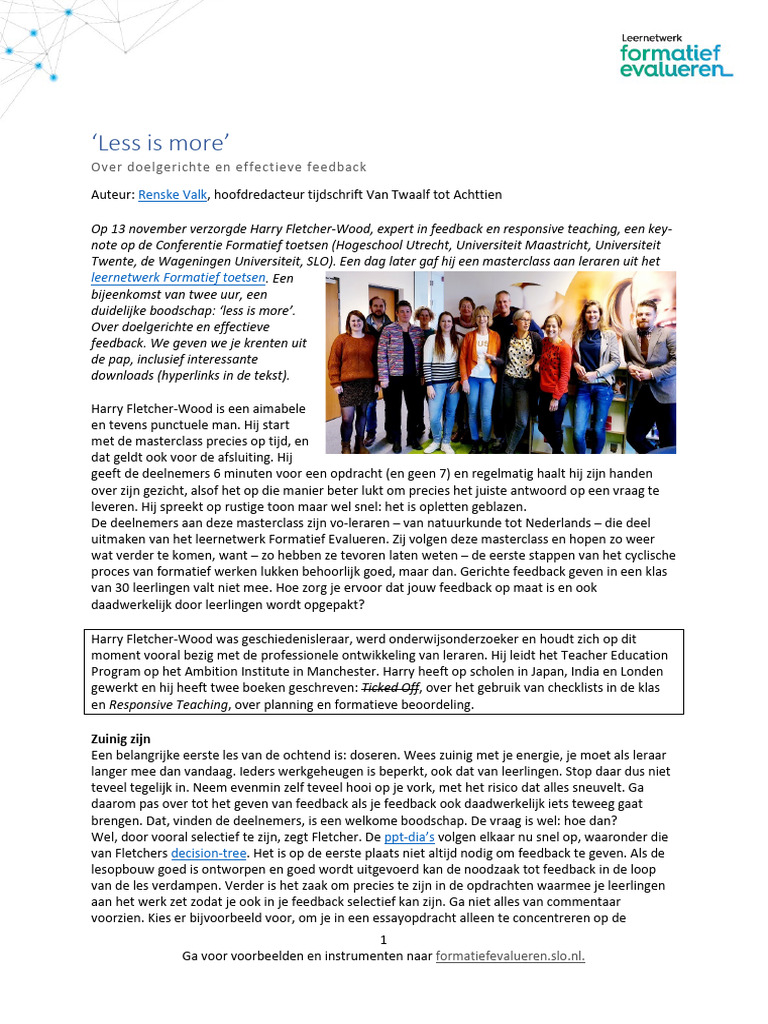 Blog Feedback Nu Door Harry Fletcher | PDF