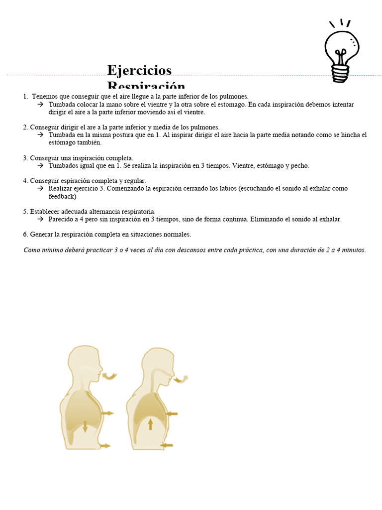 Ejercicios para Mejorar la Respiración | PDF | Salud y bienestar
