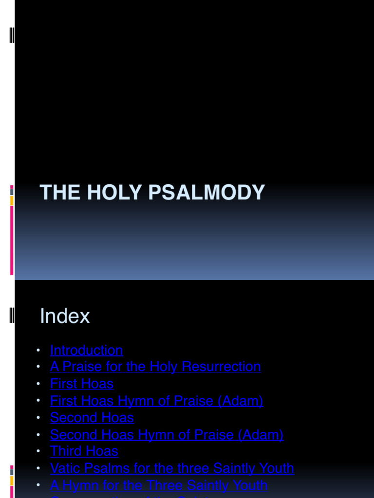 The Holy Psalmody | PDF | Glory (Religion) | Mercy