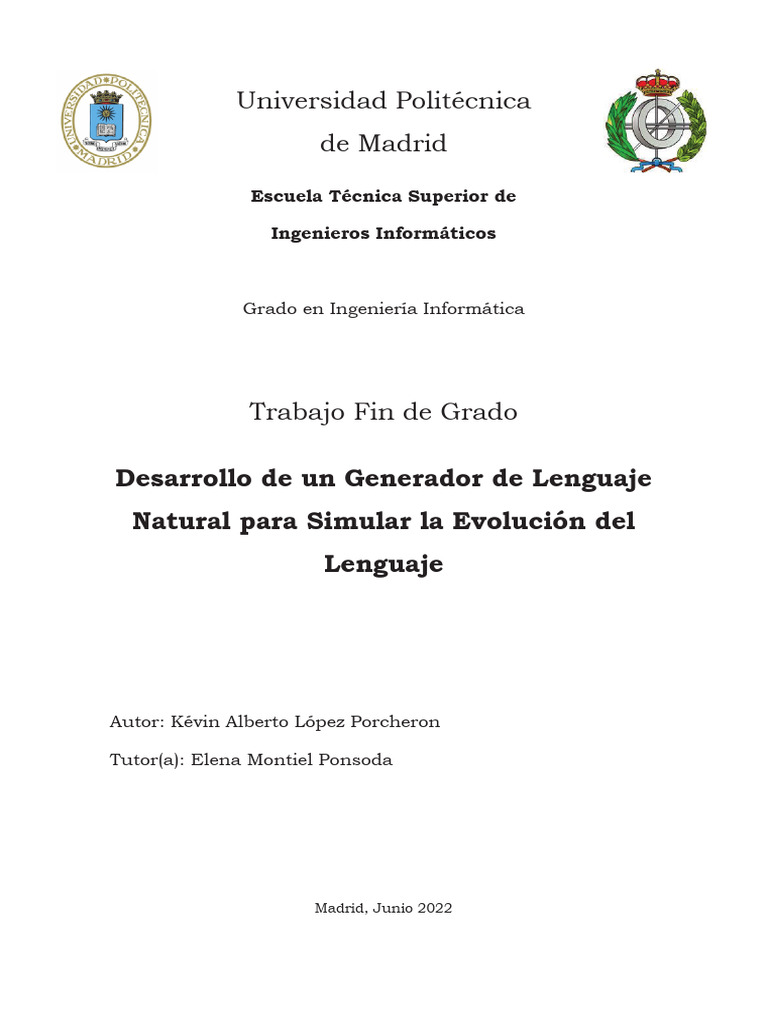 TFG Kevin Alberto Lopez Porcheron | PDF | Fonema | Lingüística