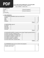 Evaluación Fonoaudiológica PEFE 12+ años | PDF