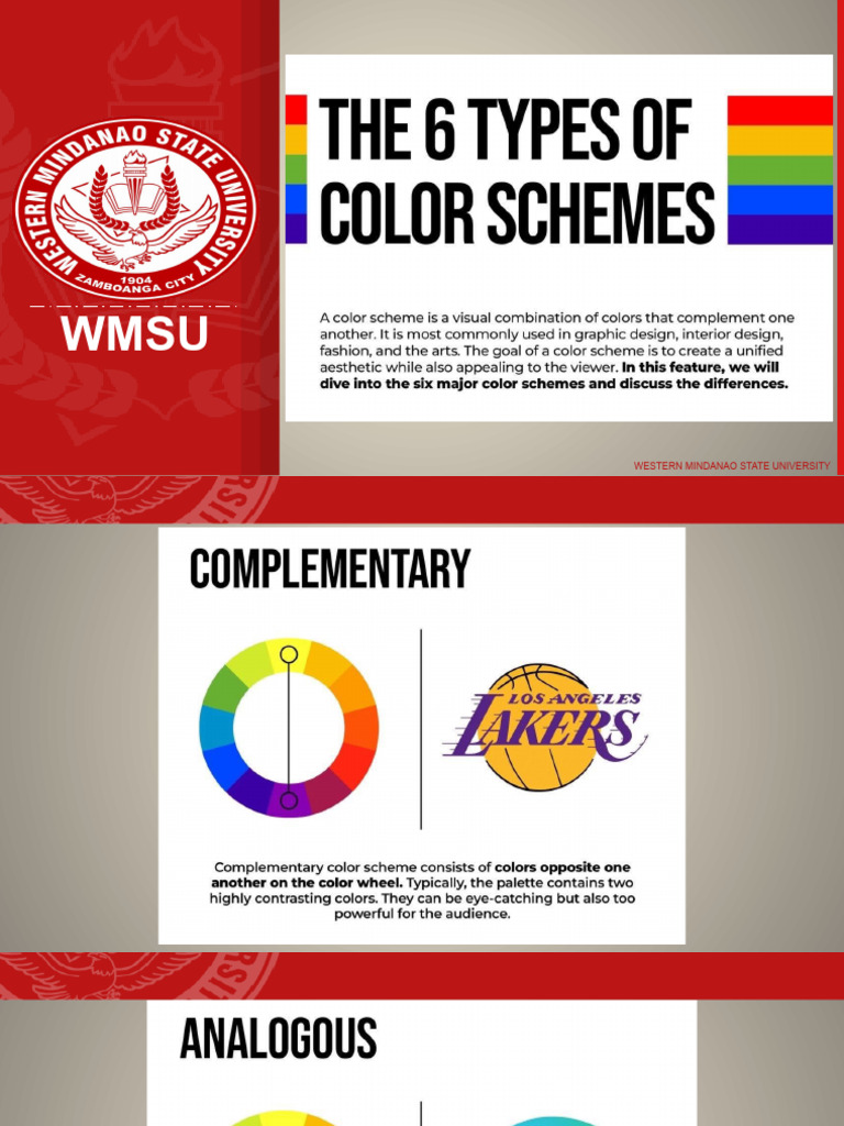 The six types of Color Schemes | PDF
