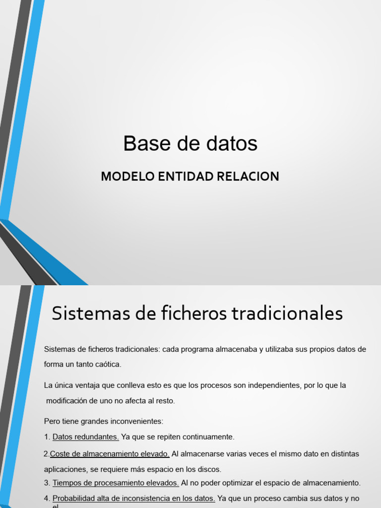 T1 - BDD - Entidad Relacion 2 | PDF | SQL | Bases de datos