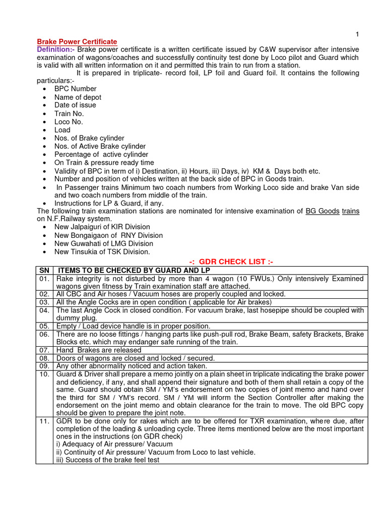 Adme BPC | PDF | Brake | Train