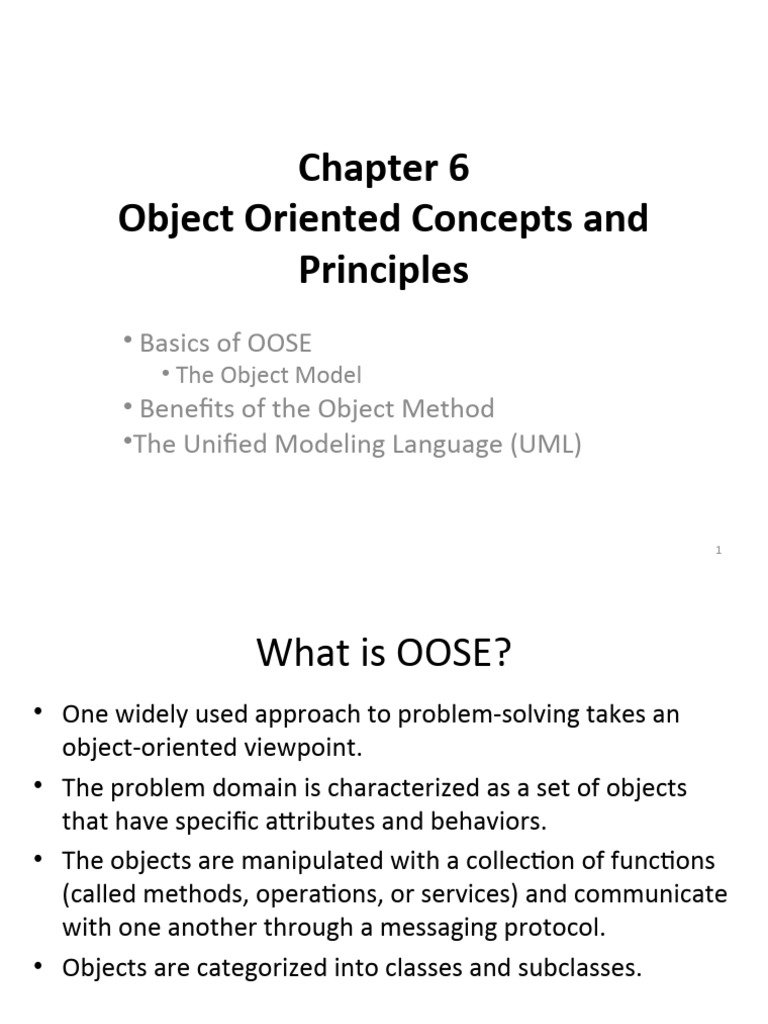 Intro to Object-Oriented Concepts | PDF | Method (Computer Programming ...