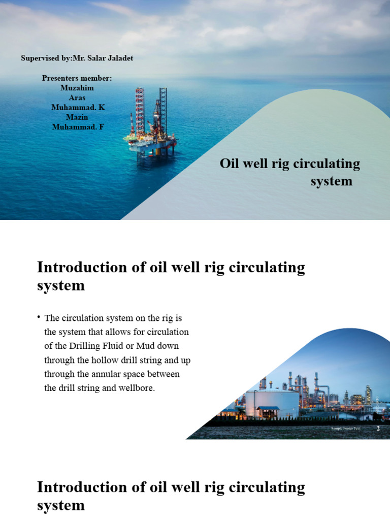Oil Well Rig Mud Circulation System Pdf Technology Engineering