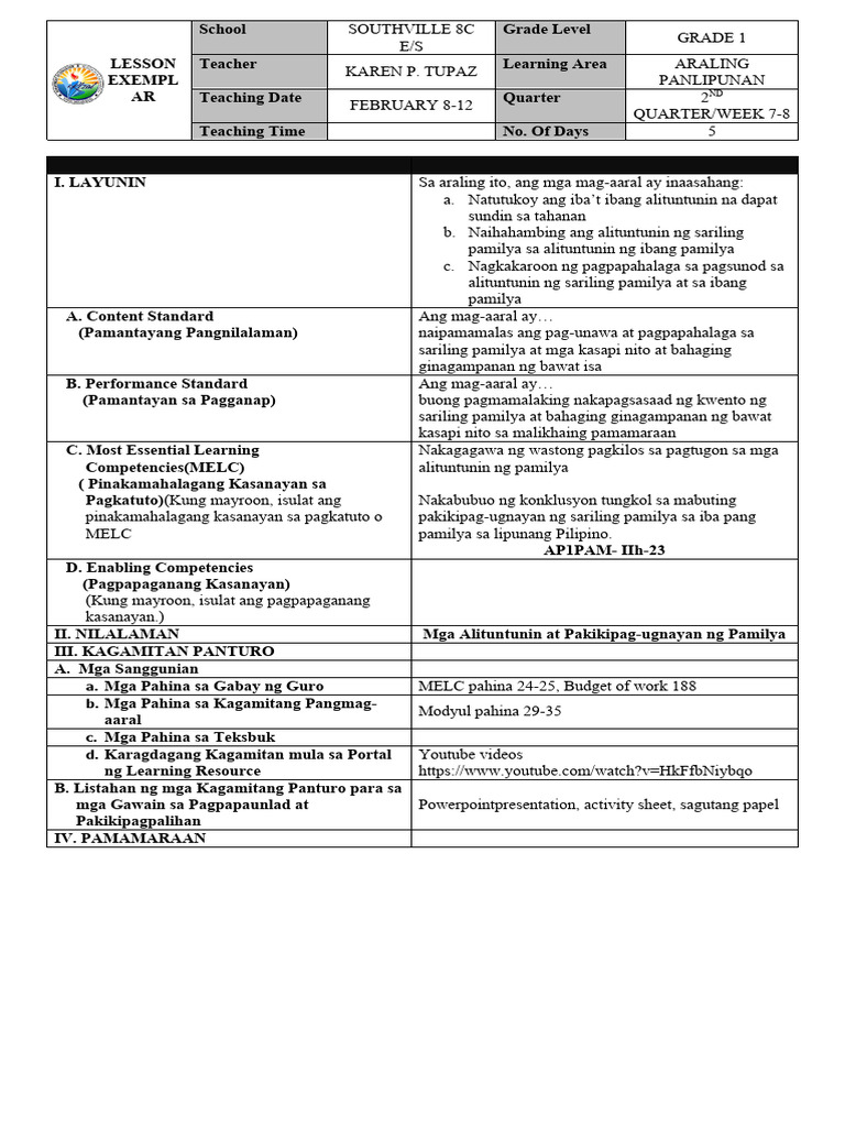 Ap Le Q2 For Cot 1 Lem | PDF