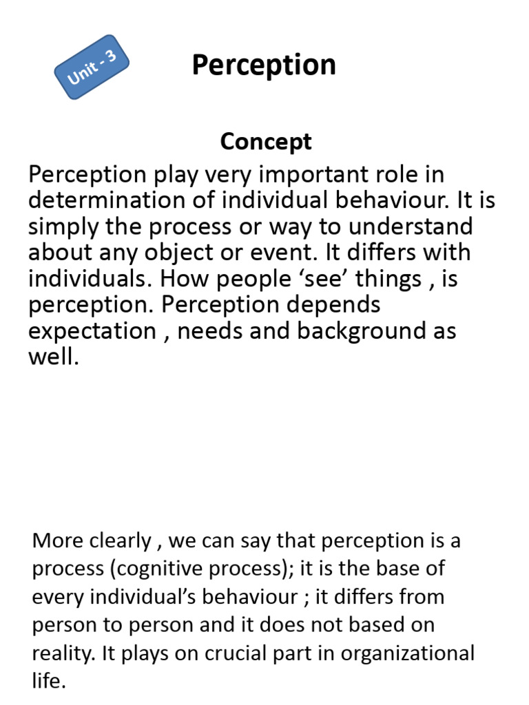 Perception | PDF | Perception | Affect (Psychology)